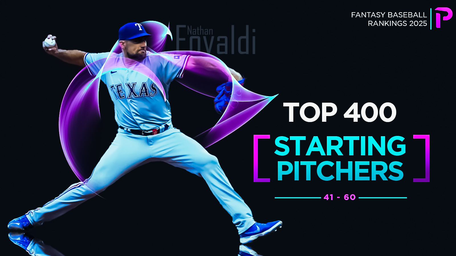 Top 400 Starting Pitchers For Fantasy Baseball 2025 - SP Rankings 41-60 ...