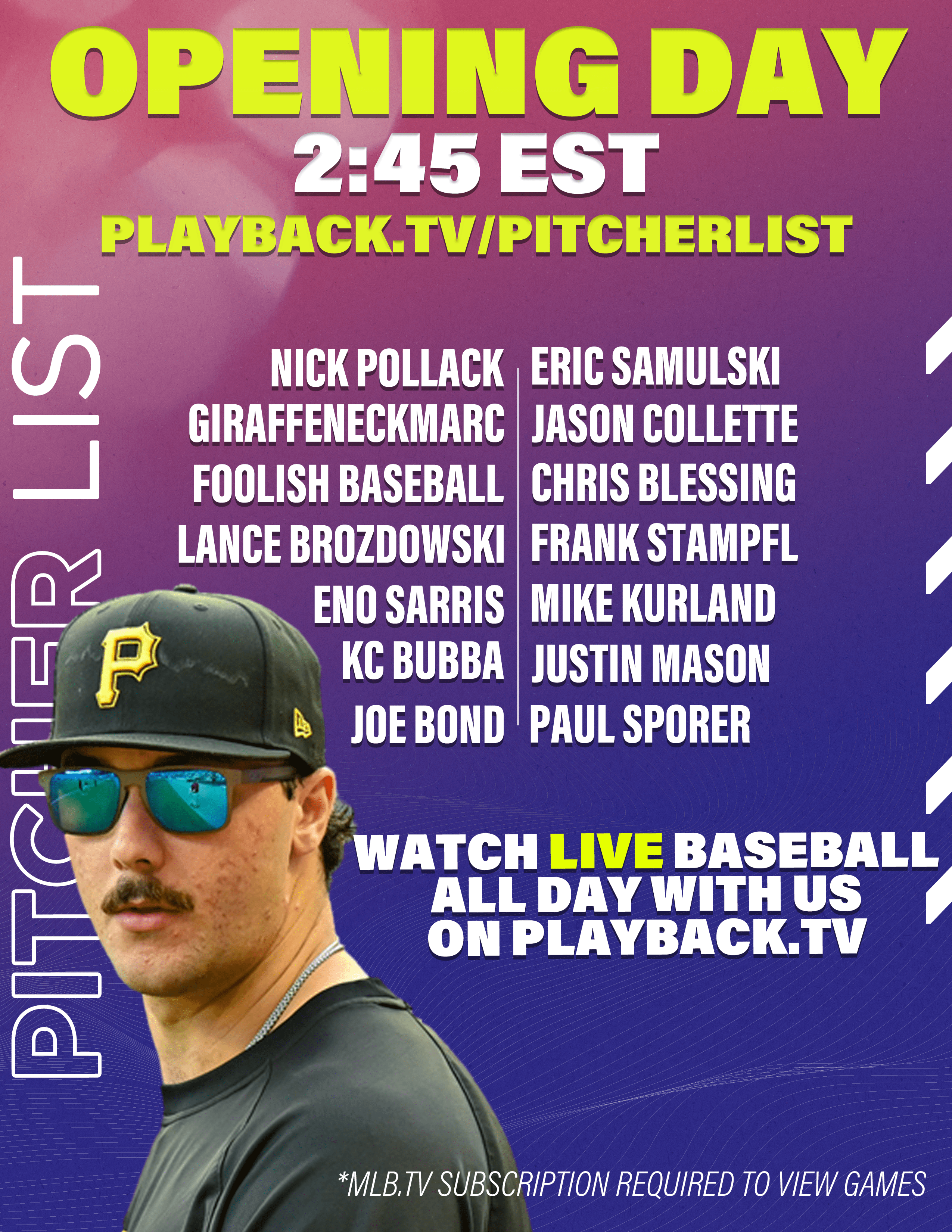 Watch Every MLB Game Live With Us | Pitcher List