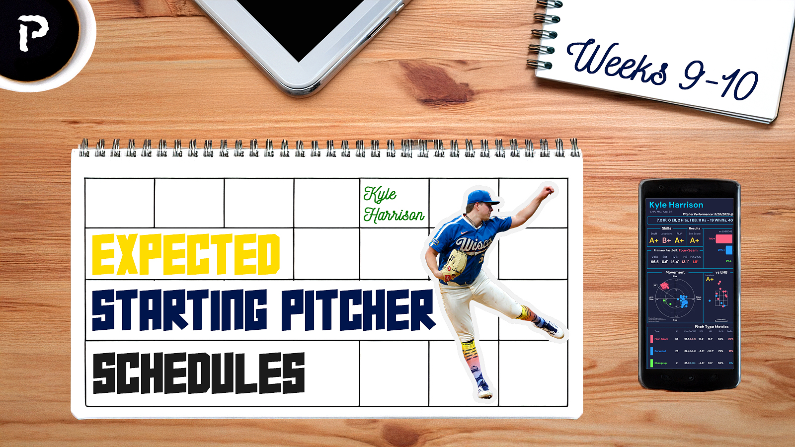 Expected SP Schedules Weeks 9-10 | Pitcher List