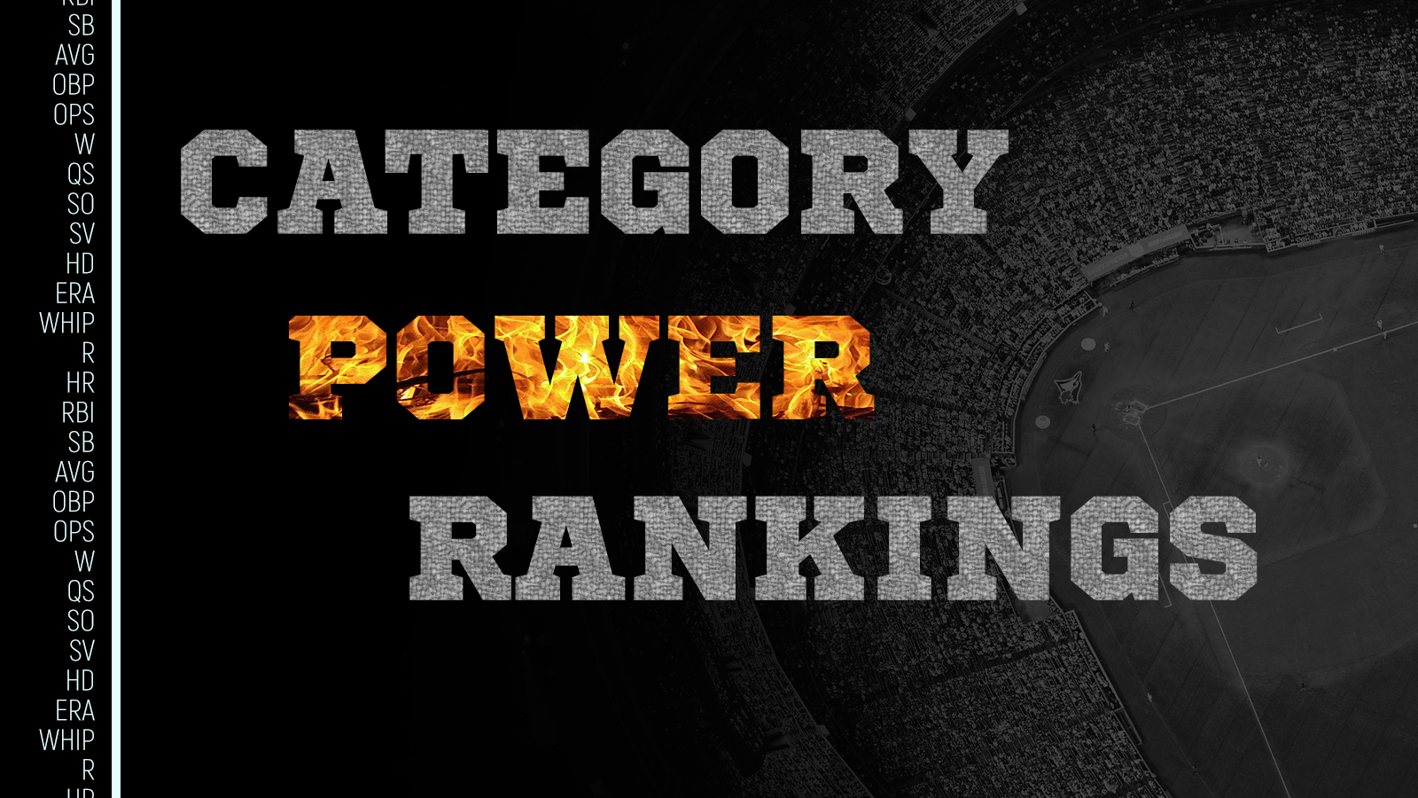 Category Power Rankings: Introduction/Week 1 | Pitcher List